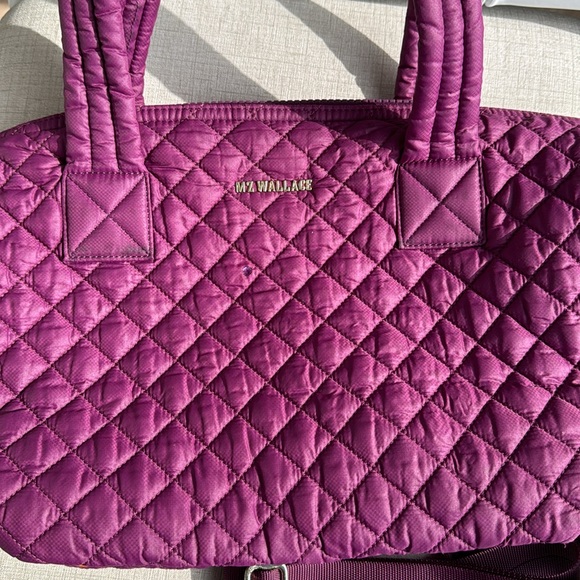 MZ Wallace | Bags | Mz Wallace Sutton Medium Crossbody Elderberry Purple Plum Quilted Bag Guc ...